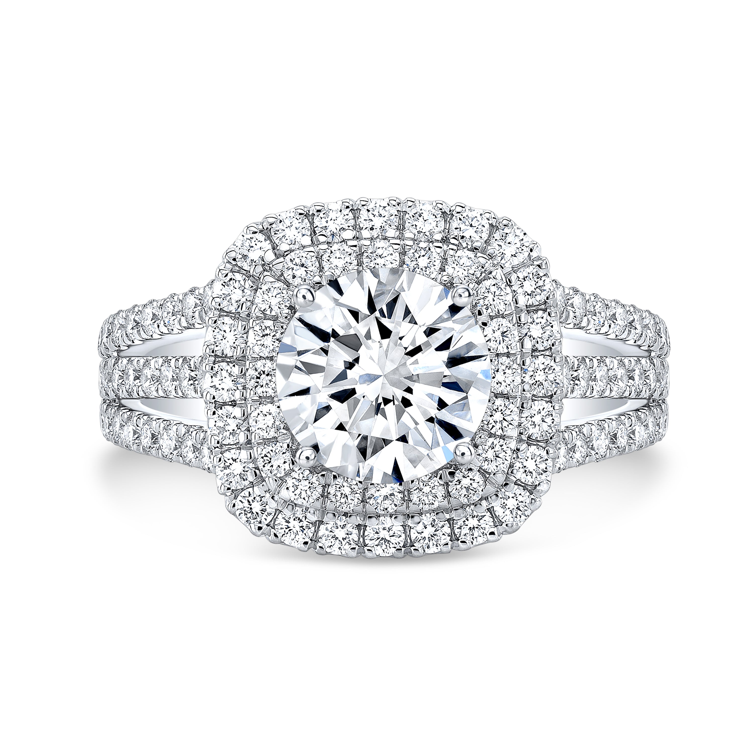 Double Halo - Split - Round Engagement Ring – Wilson Diamond Brokers